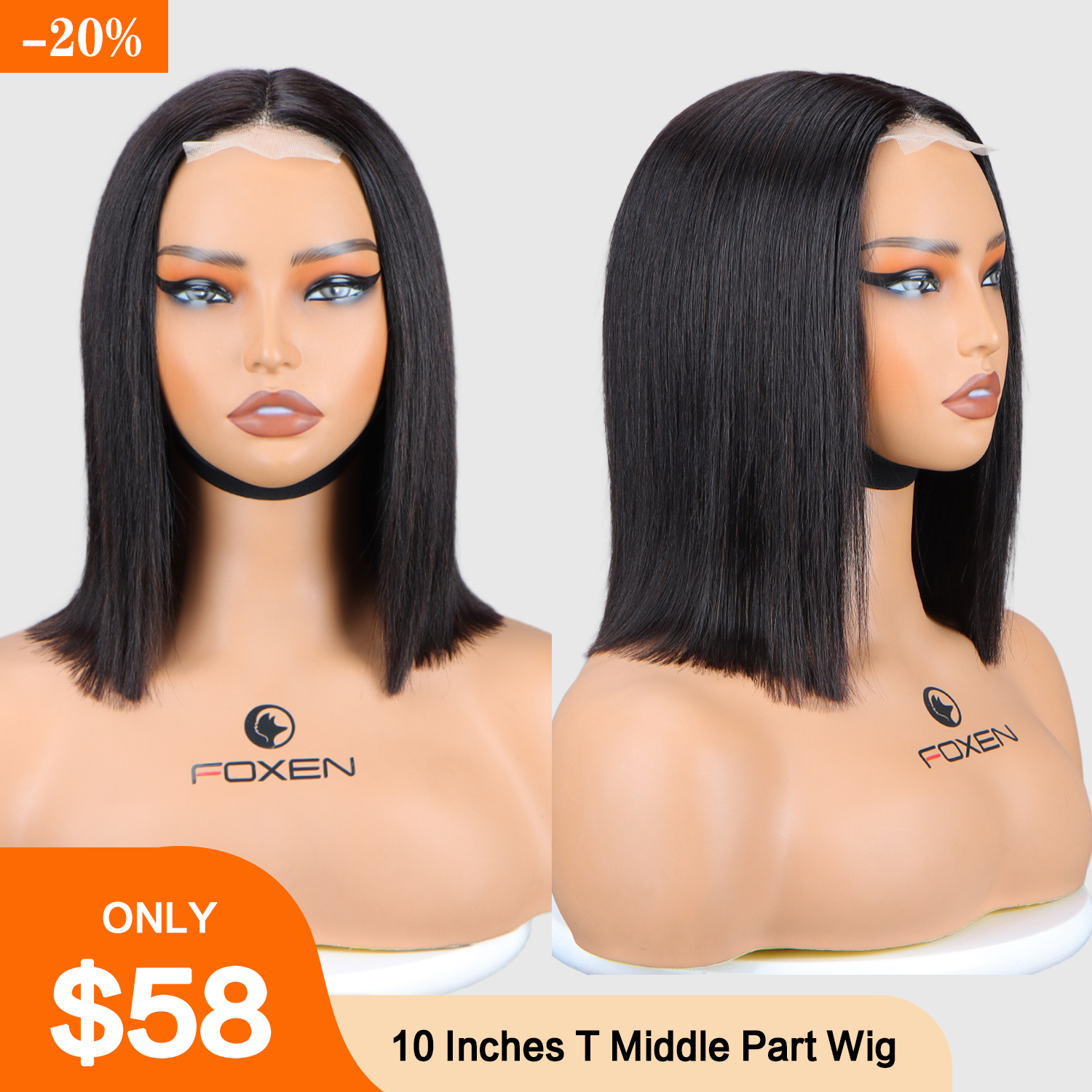 Pre Plucked Straight T Part Bob Wig - Perfect Natural Look for Women